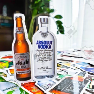 65 Pcs "alcohol Bottles" Sticker Pack | Whiskey | Beer Stickers | Vodka ...