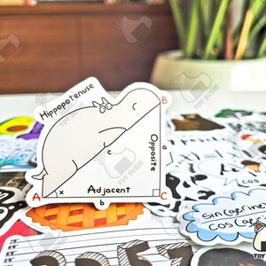 50 Pcs "math Lover" Sticker Pack | Math Teach Gift | Montessori Math ...
