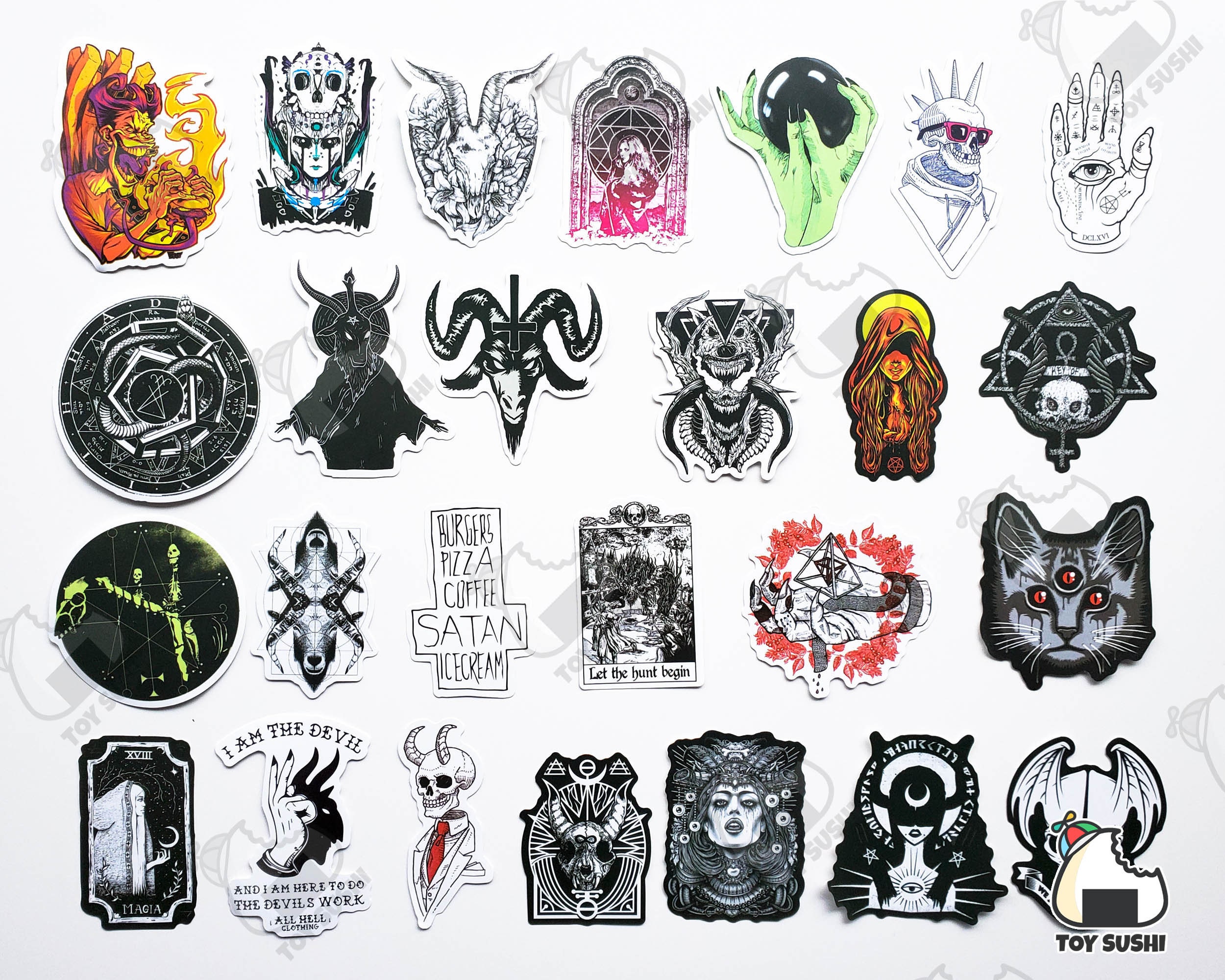 50 Pcs gothic Horror Sticker Pack Grim Reaper Spooky Stickers Horror ...