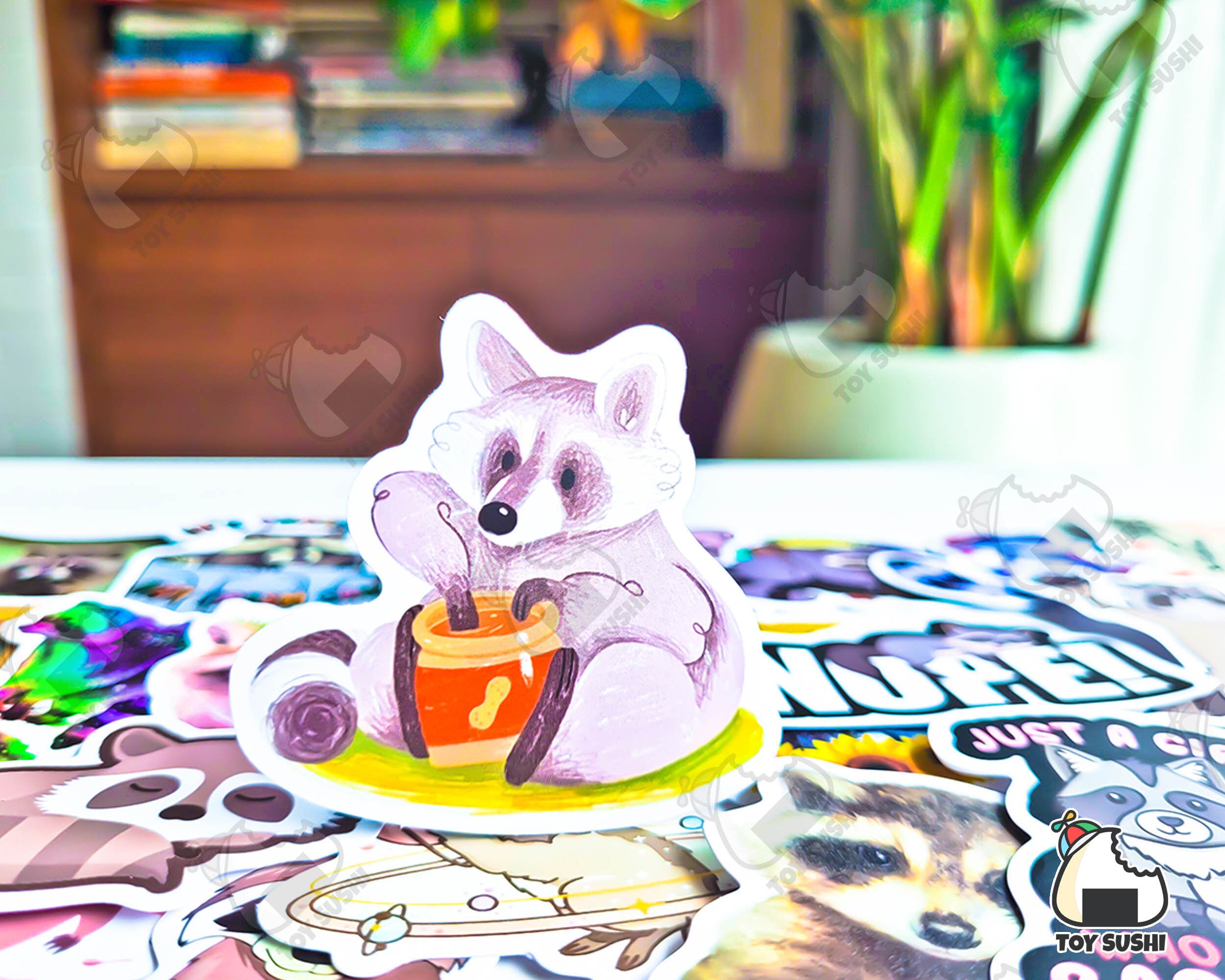 50 Pcs raccoon Sticker Pack Racoon Dog Trash - Etsy