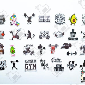 50 Pcs "gym Workout" Sticker Pack | Workout Tracker | Fitness Planner ...