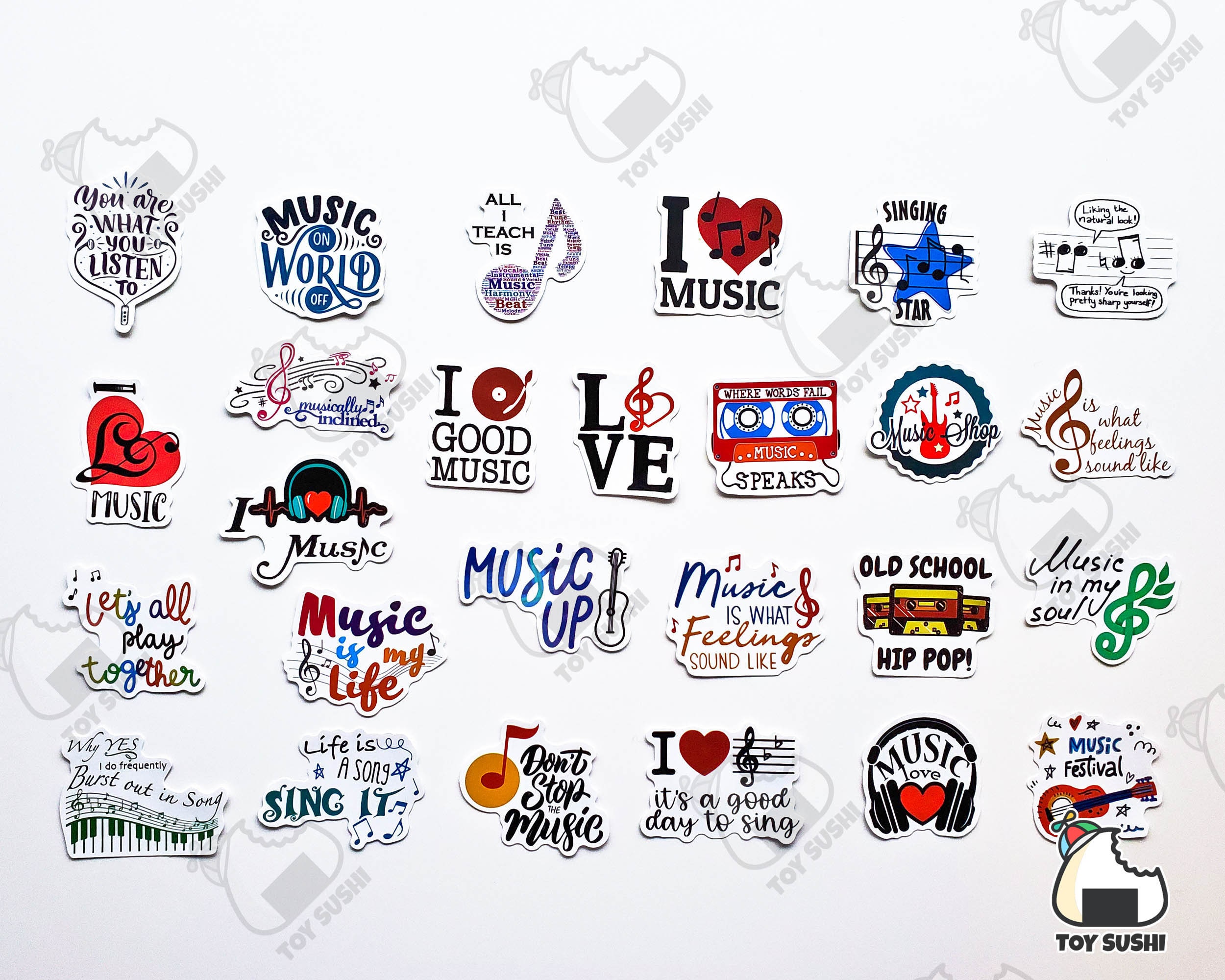 50 Pcs i Love Music Sticker Pack Music Stickers - Etsy
