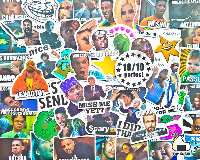 50 Pcs meme Quotes Sticker Pack Gift for Her Friendship Meme Stickers ...