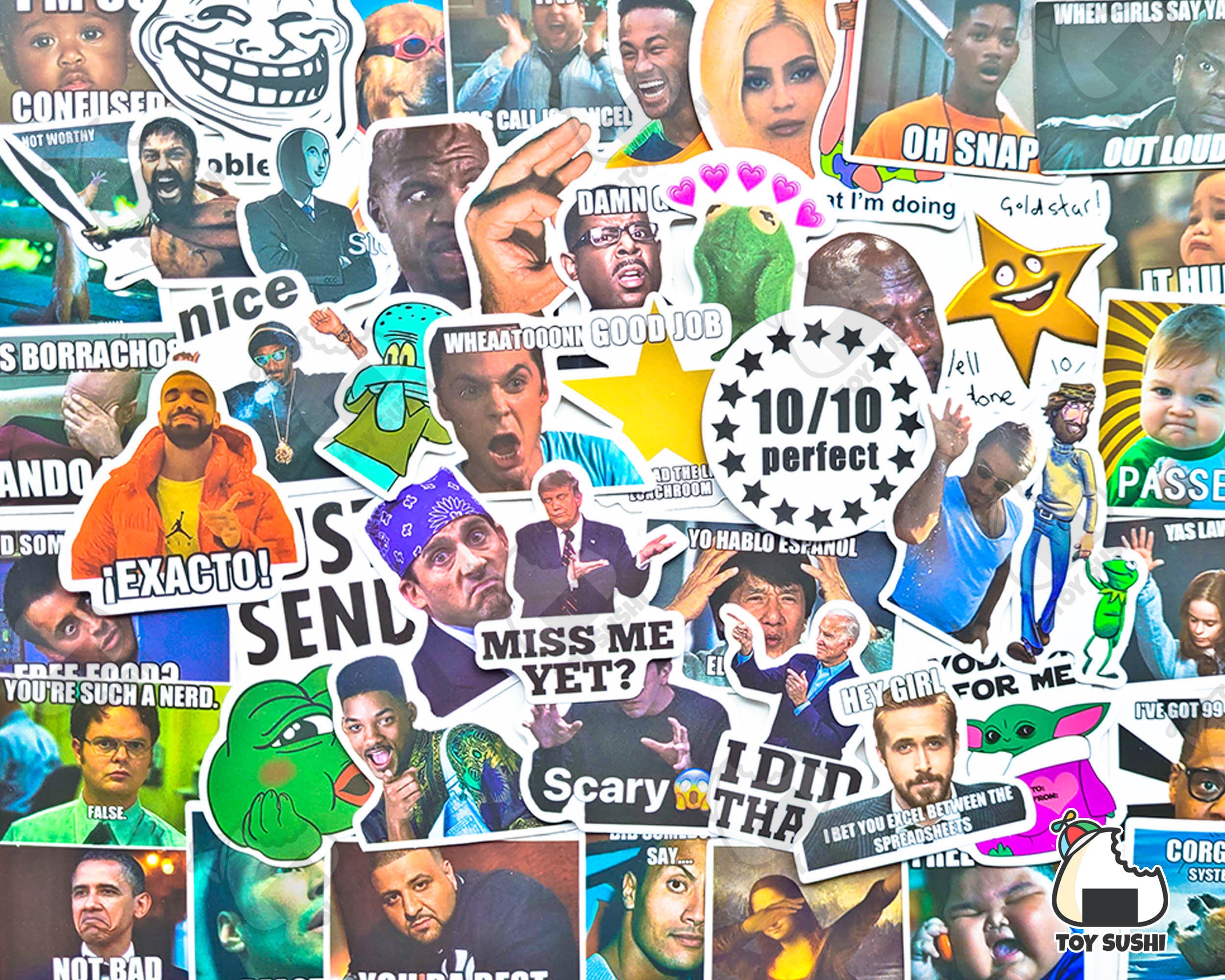 50 Pcs meme Quotes Sticker Pack Gift for Her Friendship Meme Stickers ...