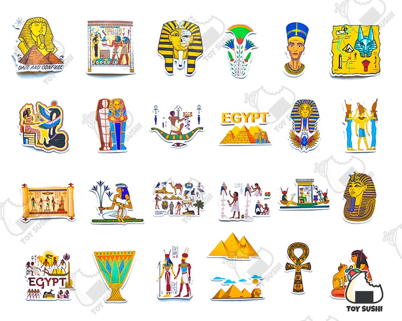 50 Pcs ancient Egypt Sticker Pack Pyramid - Etsy