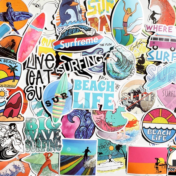 Surfboard Sticker - Etsy