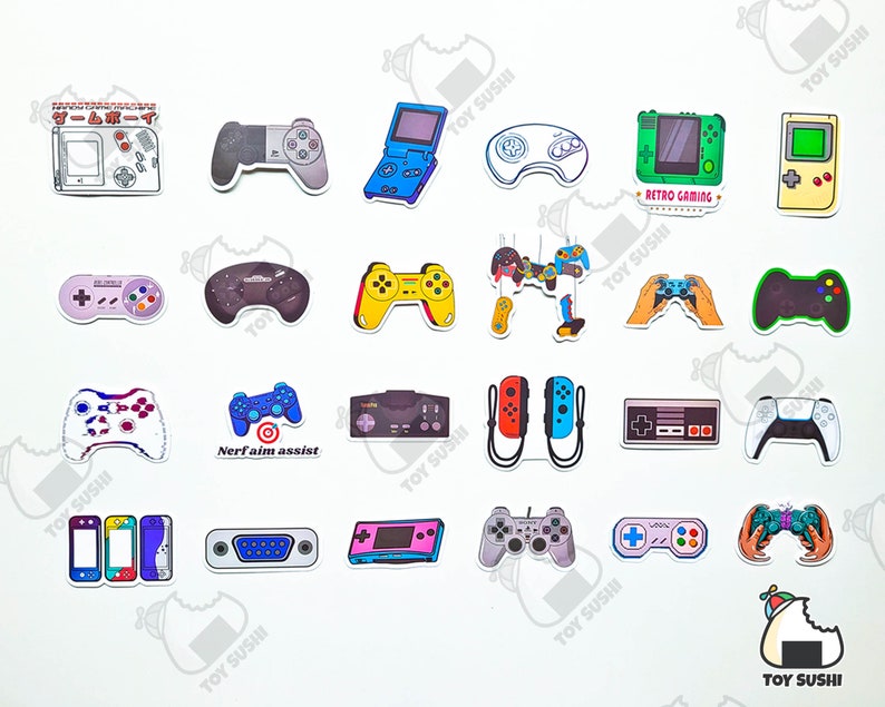 50 Pcs game Controller Sticker Pack Joycon - Etsy