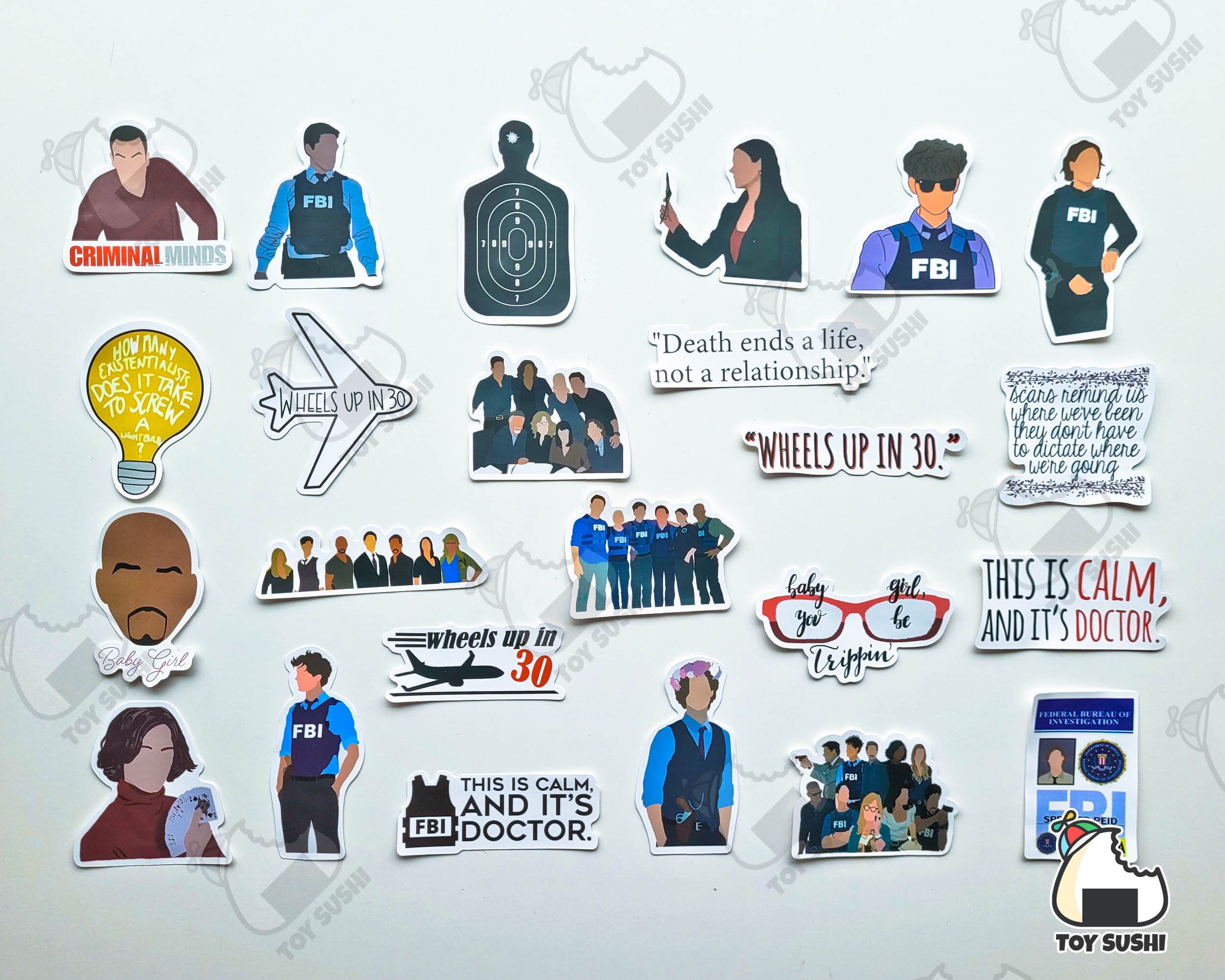 50 Pcs criminal Minds Sticker Pack Gift for Her Serial Killer Spencer ...