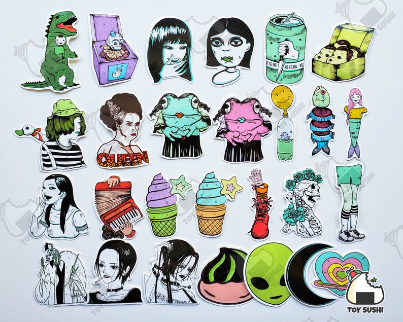 50 Pcs creepy Doll Eerie Stickers Pack Witch Stickers Haunted Items ...