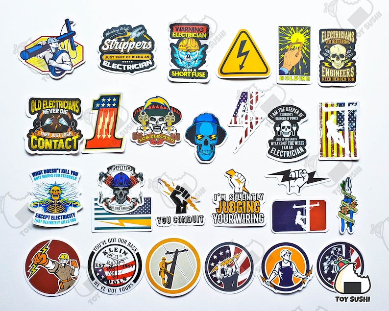 50 Pcs lineman Electrician Sticker Pack - Etsy