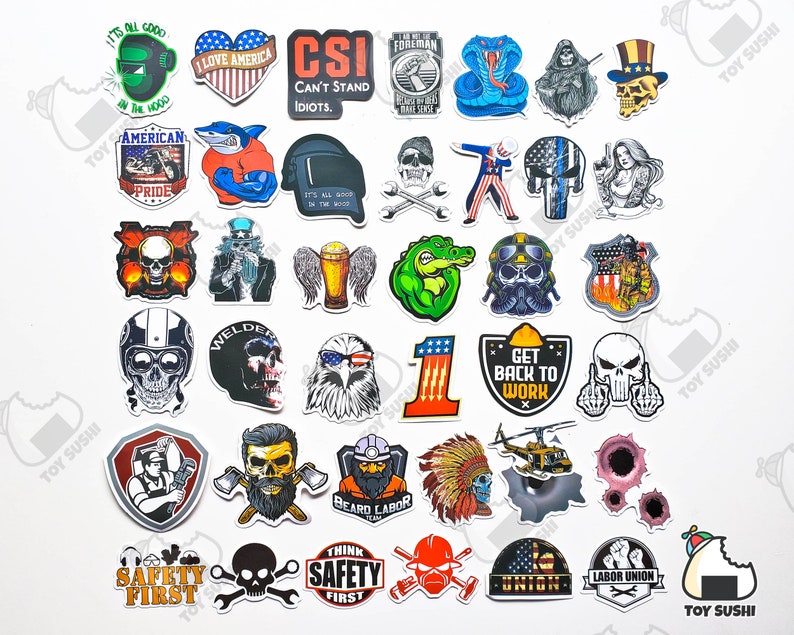 100 Pcs hard Hat Sticker Pack Powerline - Etsy
