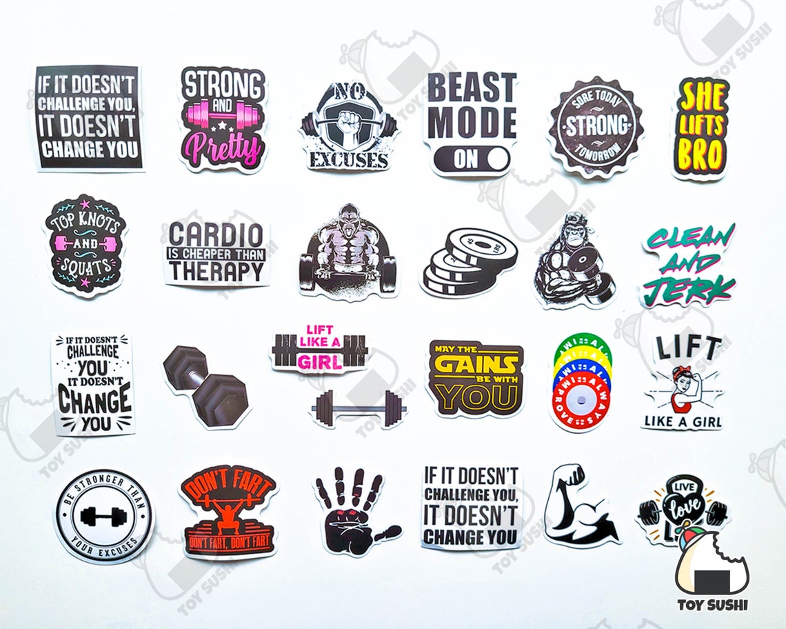 50 Pcs gym Workout Sticker Pack Workout Tracker - Etsy