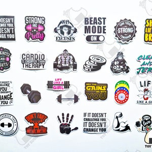 50 Pcs "gym Workout" Sticker Pack | Workout Tracker | Fitness Planner ...