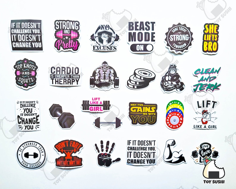 50 Pcs gym Workout Sticker Pack Workout Tracker - Etsy