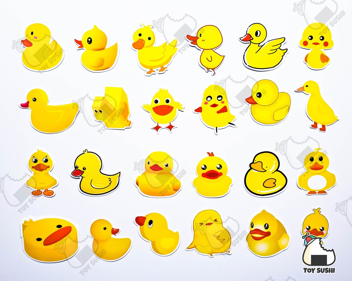 50 Pcs rubber Duck Sticker Pack Baby Shower - Etsy