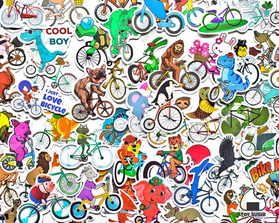 Buy 60 Pcs kawaii Biking Sticker Pack Bicycle Doodle Cartoon Stickers Aesthetic Stickers Cycling Art Cycling Gift Bike Decals Online in India Etsy