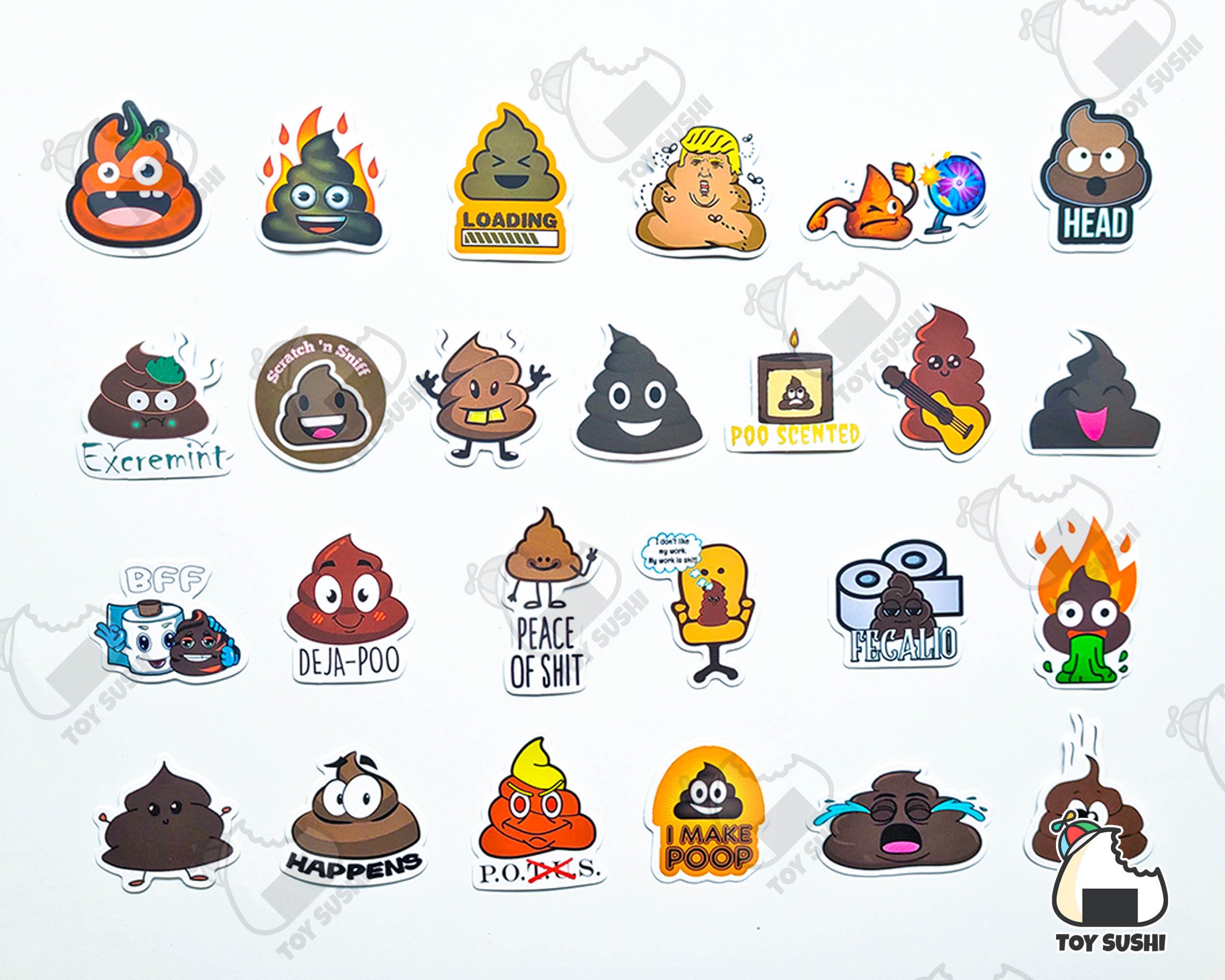 60 Pcs poop Poop Sticker Pack Poop Bag Holder - Etsy