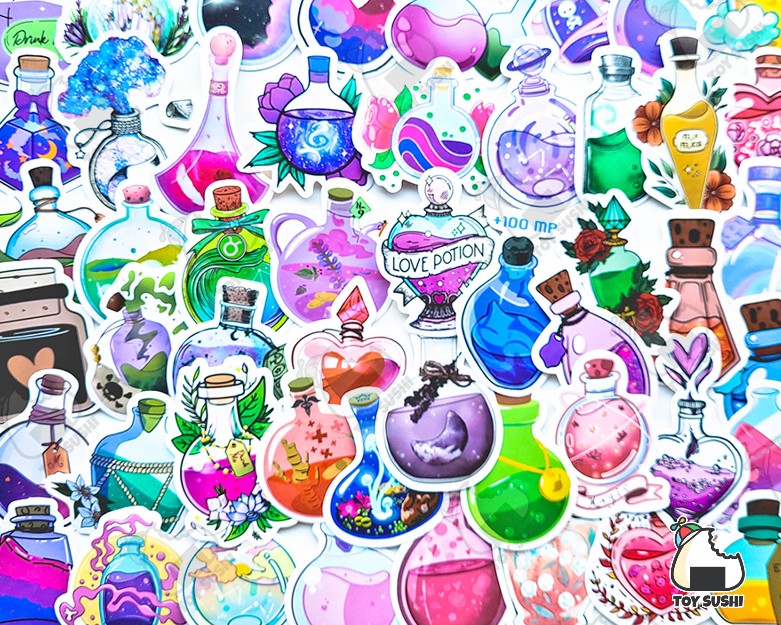 50 Pcs apothecary Sticker Pack Spellbook Voodoo Witchcraft Supply ...