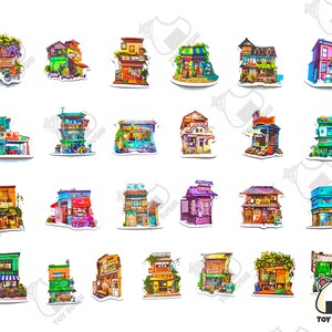 50 Pcs "japanese Shops" Sticker Pack | Japan Shop Sign | Lucky Cat ...