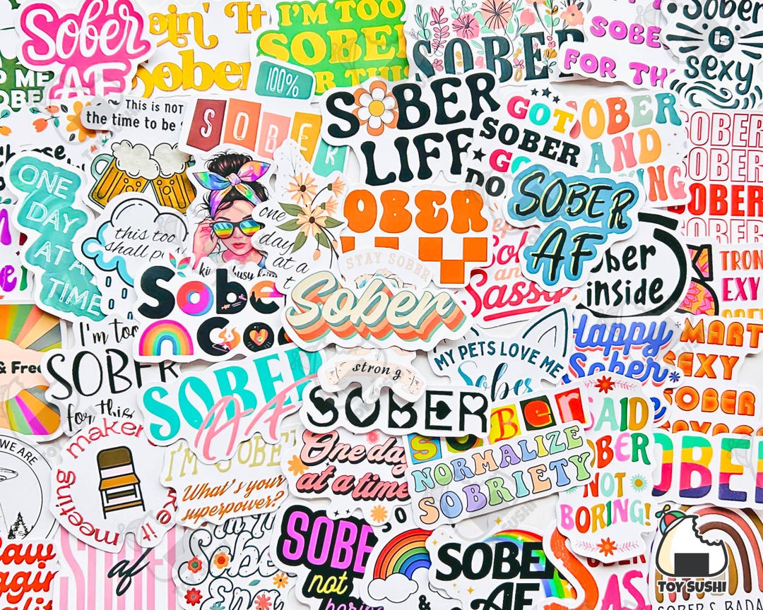 50 Pcs sober Sticker Pack One Day at A Time Sober Gift Addiction ...