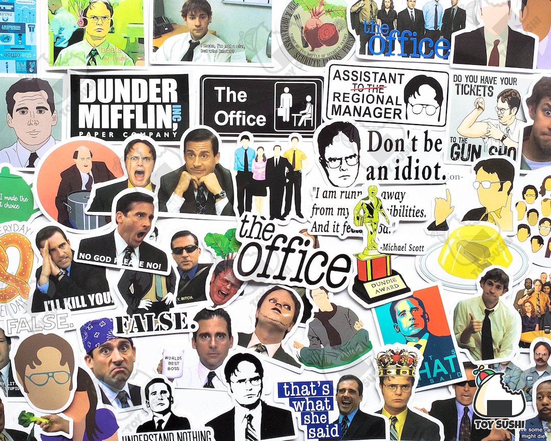 50 Pcs "office" Sticker Pack | Michael Scott | Dunder Miffin | Dwight ...