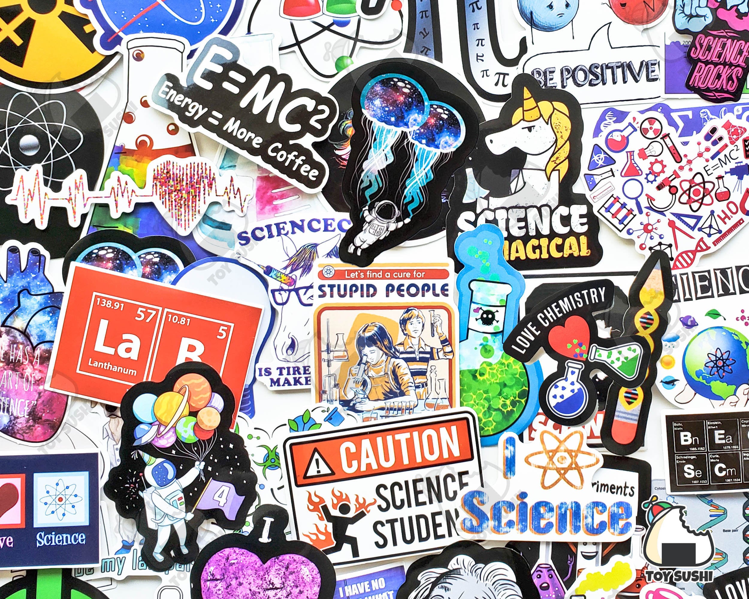 50 Pcs "science" Stickers Pack | Chemistry Gift | Science Party ...