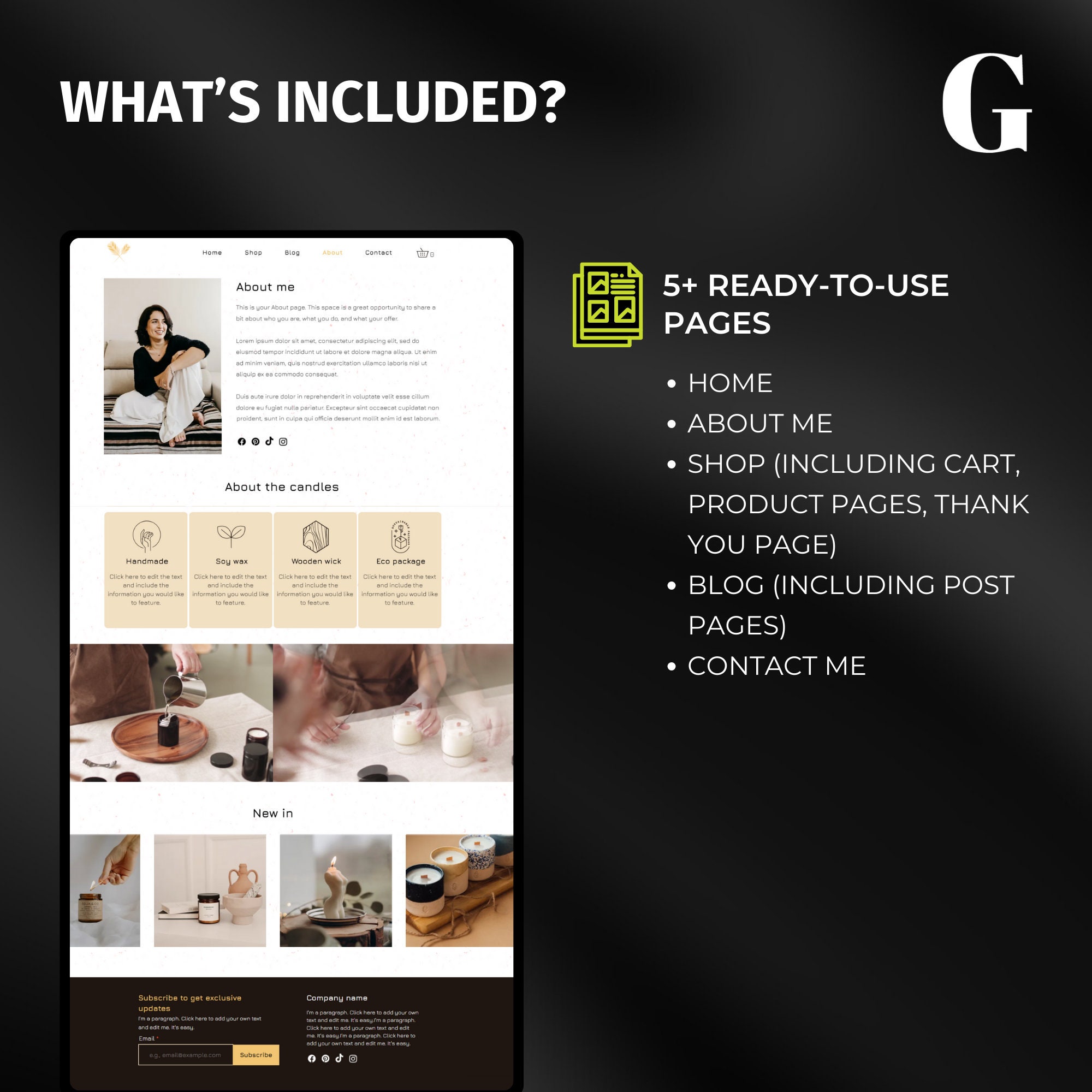Candle Wix Website Template, Build a Website With Wix Template ...