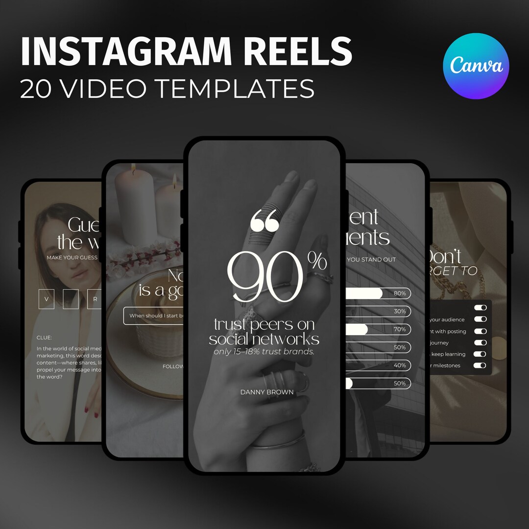 Instagram Reels Templates for Canva, Social Media Manager Instagram ...