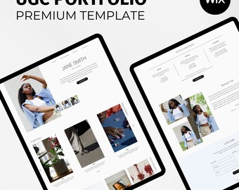 Minimalist UGC Portfolio Canva Website Template UGC Landing - Etsy
