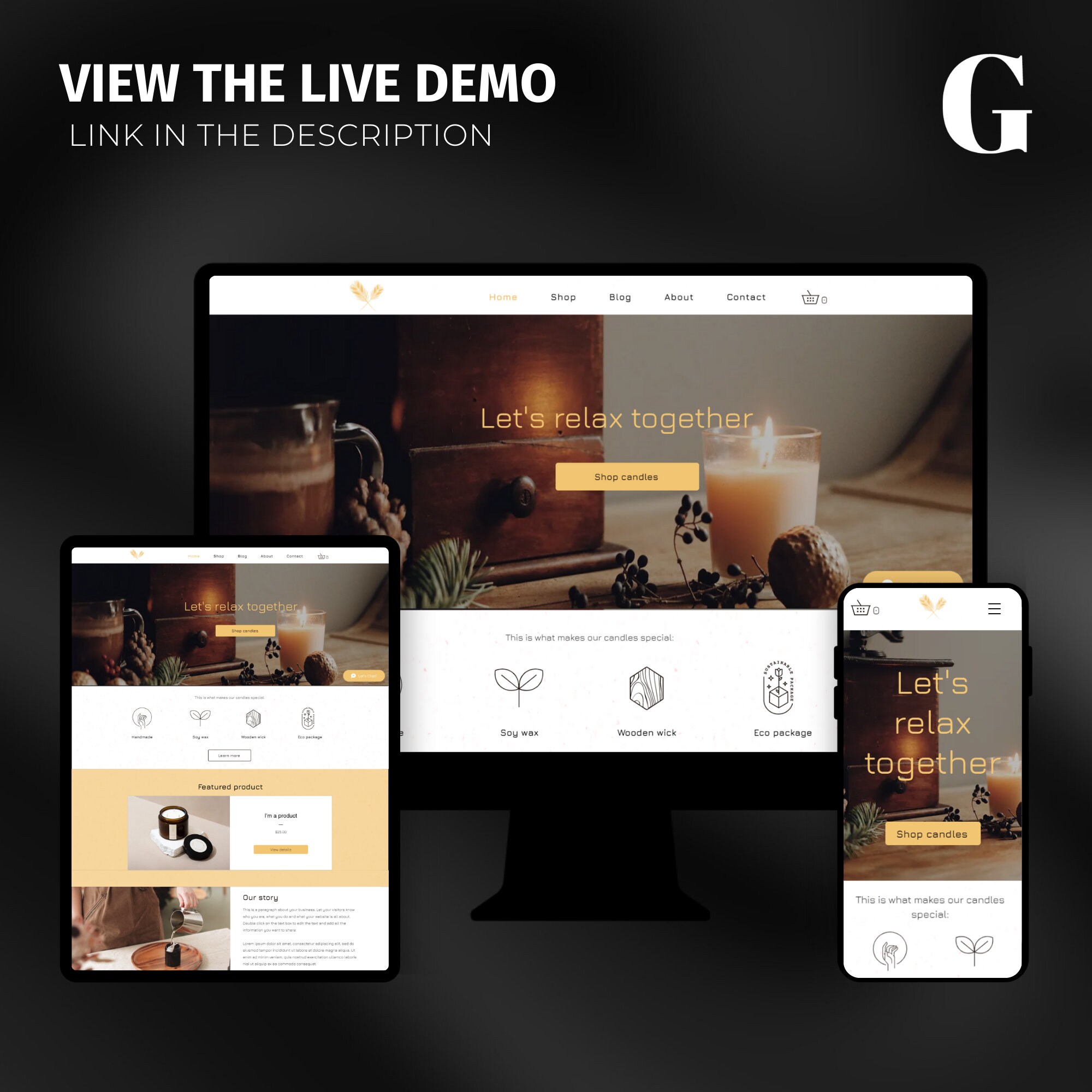 Candle Wix Website Template, Build a Website With Wix Template ...