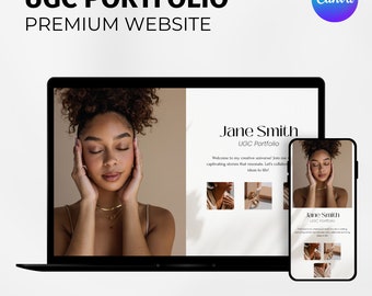 Canva UGC Portfolio Template: UGC Landing Page Website - Etsy
