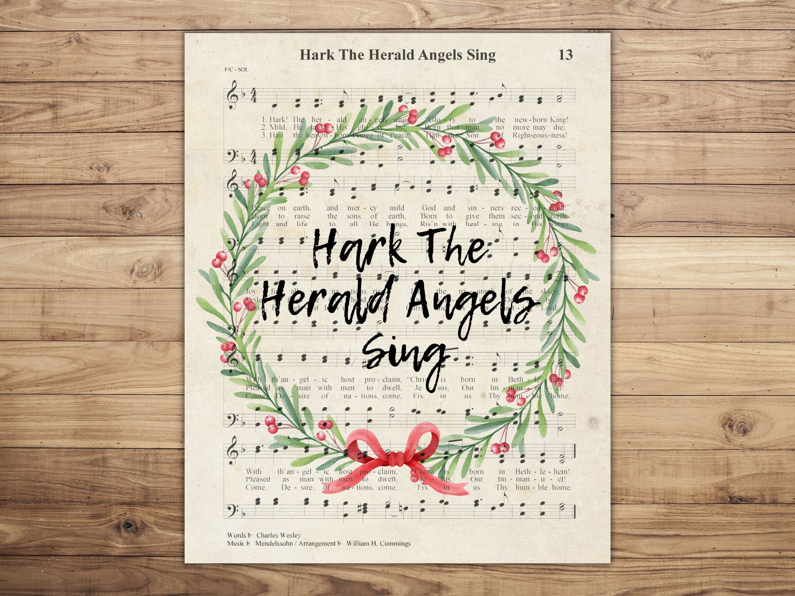 Vintage Christmas Carols, Set of 5, INSTANT DOWNLOAD, Sheet Music Hymn ...