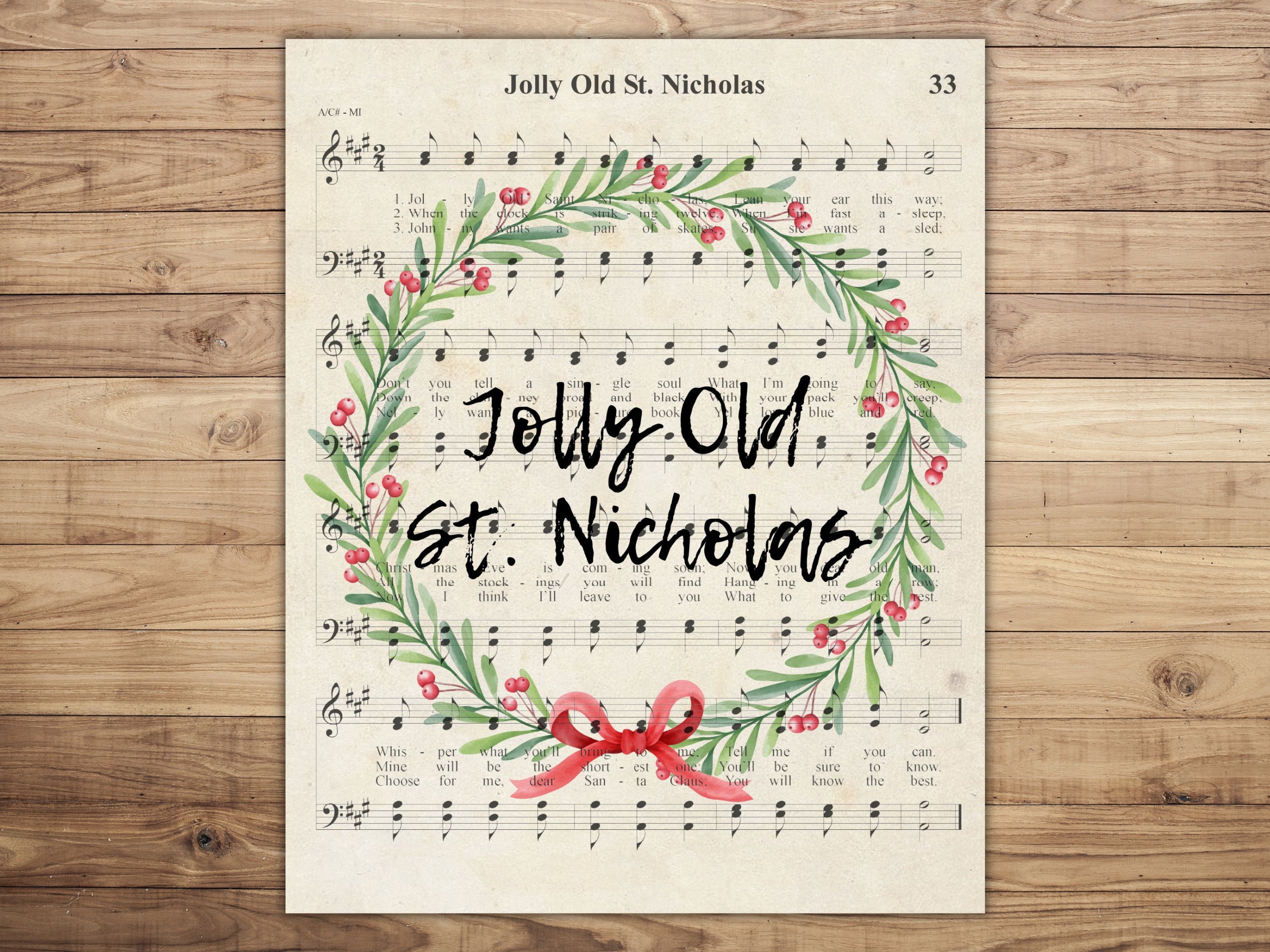 Vintage Christmas Carols, Set of 5, INSTANT DOWNLOAD, Sheet Music Hymn ...