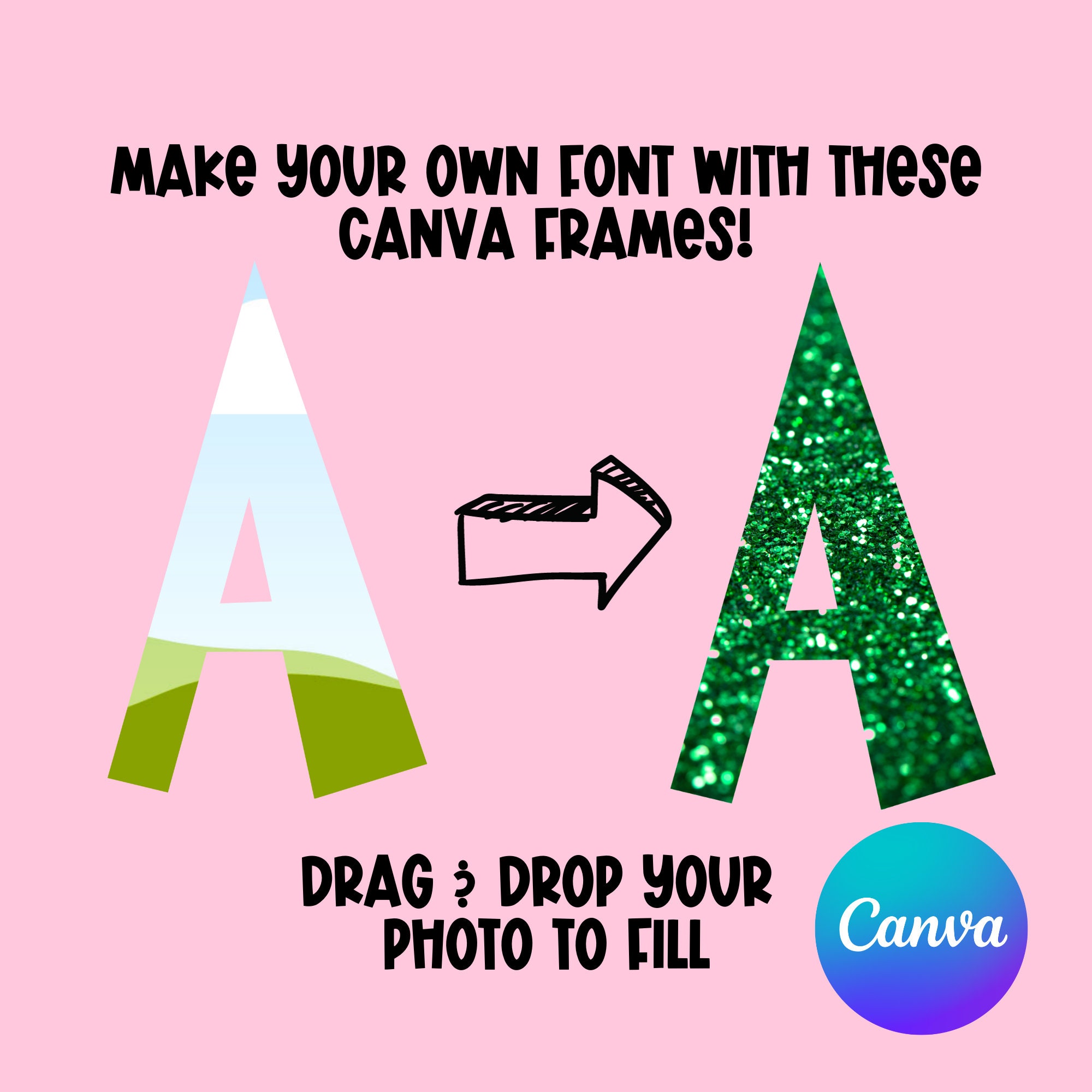 DIY Alphabet Frame Set for Canva, Canva Create Your Own Alphabet ...