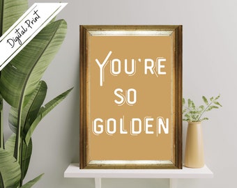 Youre so Golden Harry Styles Embroidery - Etsy