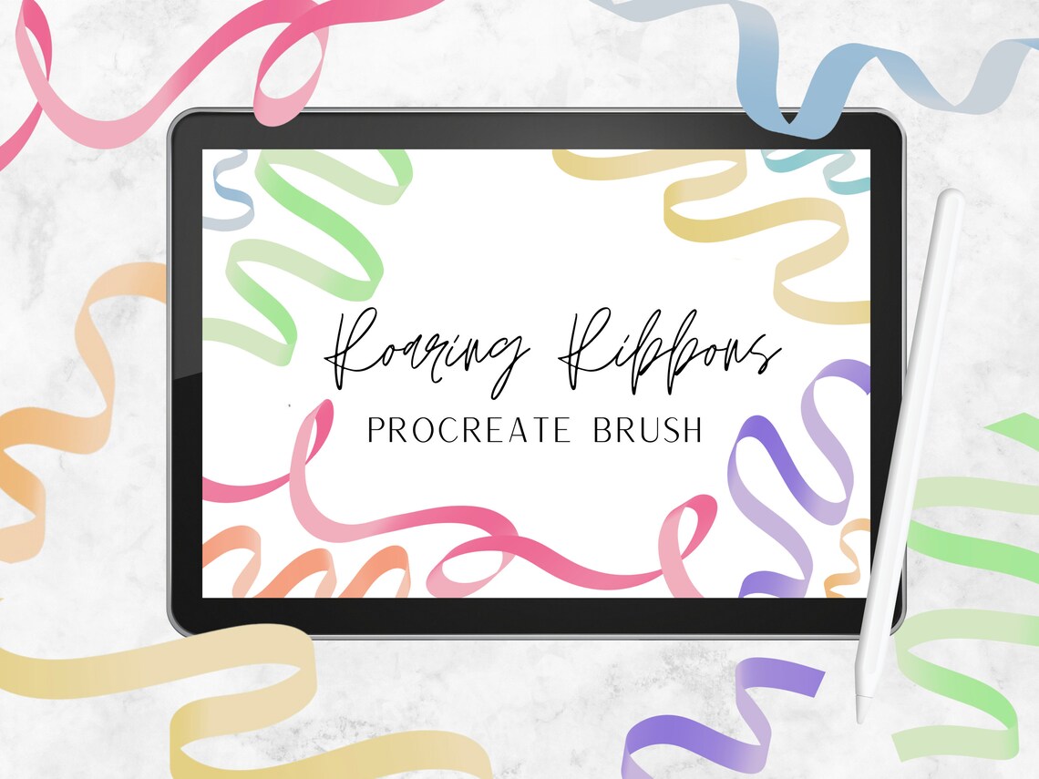 Roaring Ribbons Procreate Brush Color Changing Ribbon Brush Procreate ...