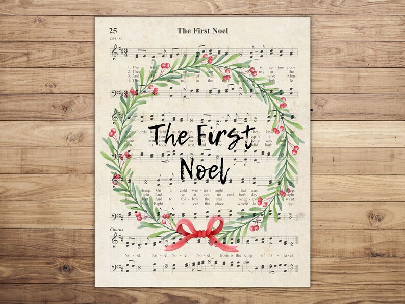 Vintage Christmas Carols, Set of 5, INSTANT DOWNLOAD, Sheet Music Hymn ...