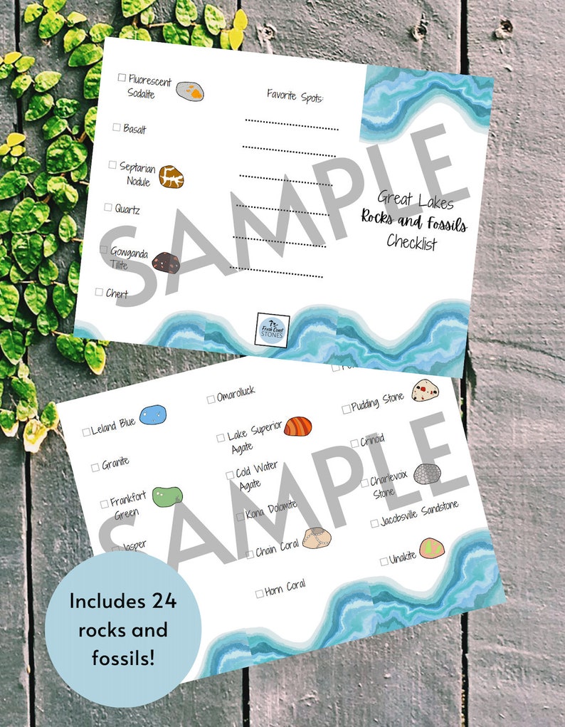 Printable Rocks and Fossils Checklist - Etsy