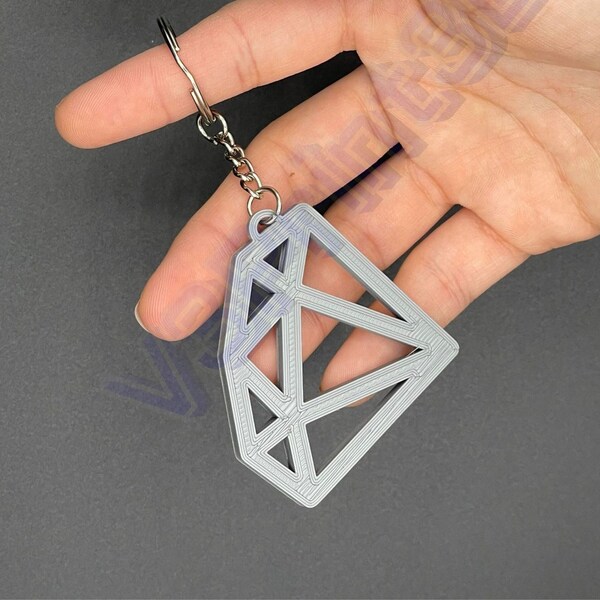 3d Printed Diamond Keychain - Etsy