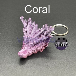 Dragon Head Keychain, Articulated Dragon Head Keychain. Dragon Desk and ...