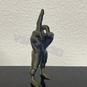 Standing Middle Finger With Legs Person 3D Printed Sculpture Multi ...