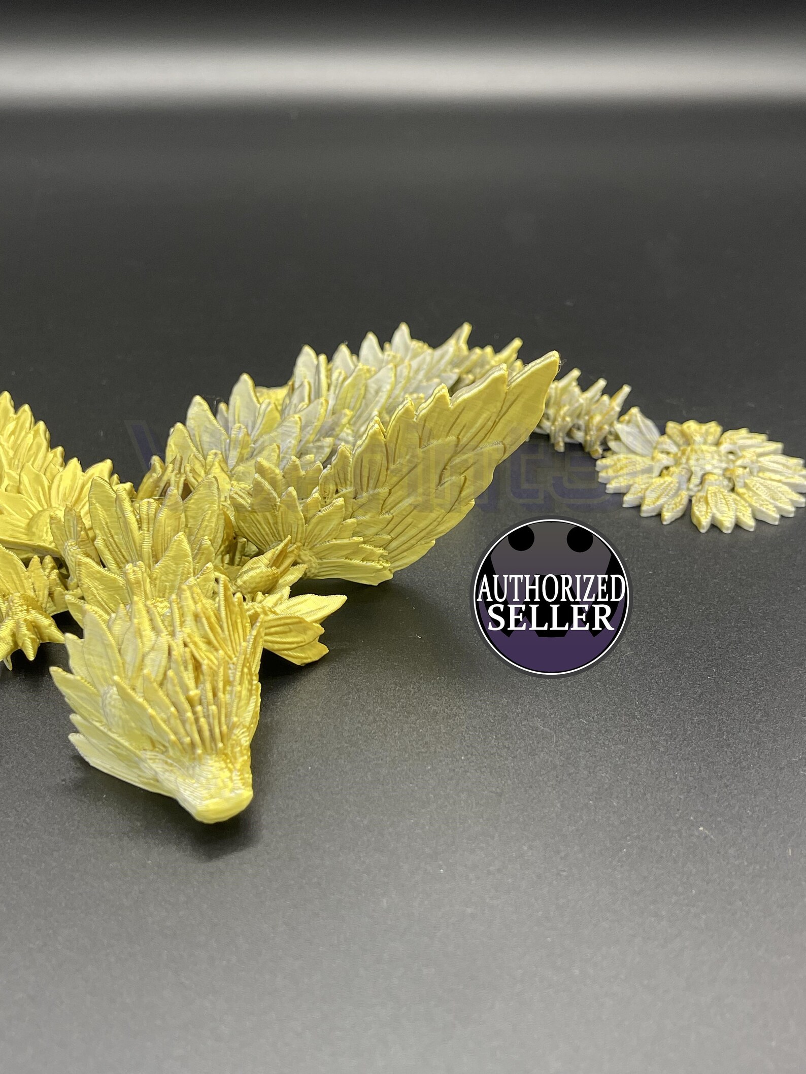 Flexible Articulated Sunflower Wing Dragon Serpent | 3D Printed Fidget ...