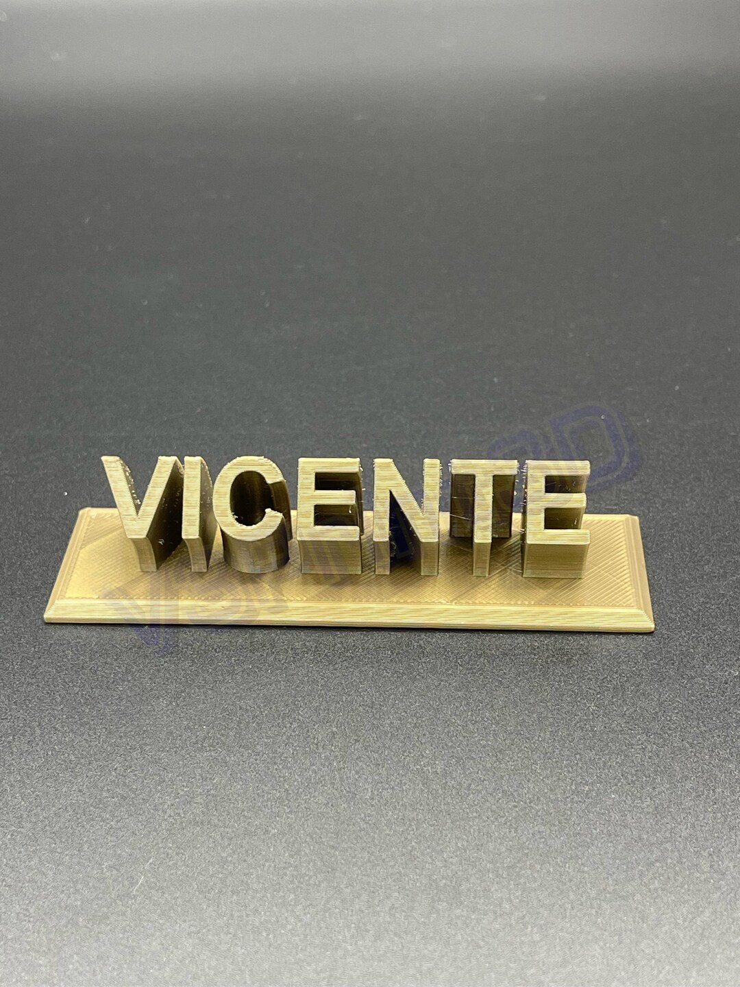 Desk Name Plate | 3D Printed Sweeping Text Display With Stand - Etsy