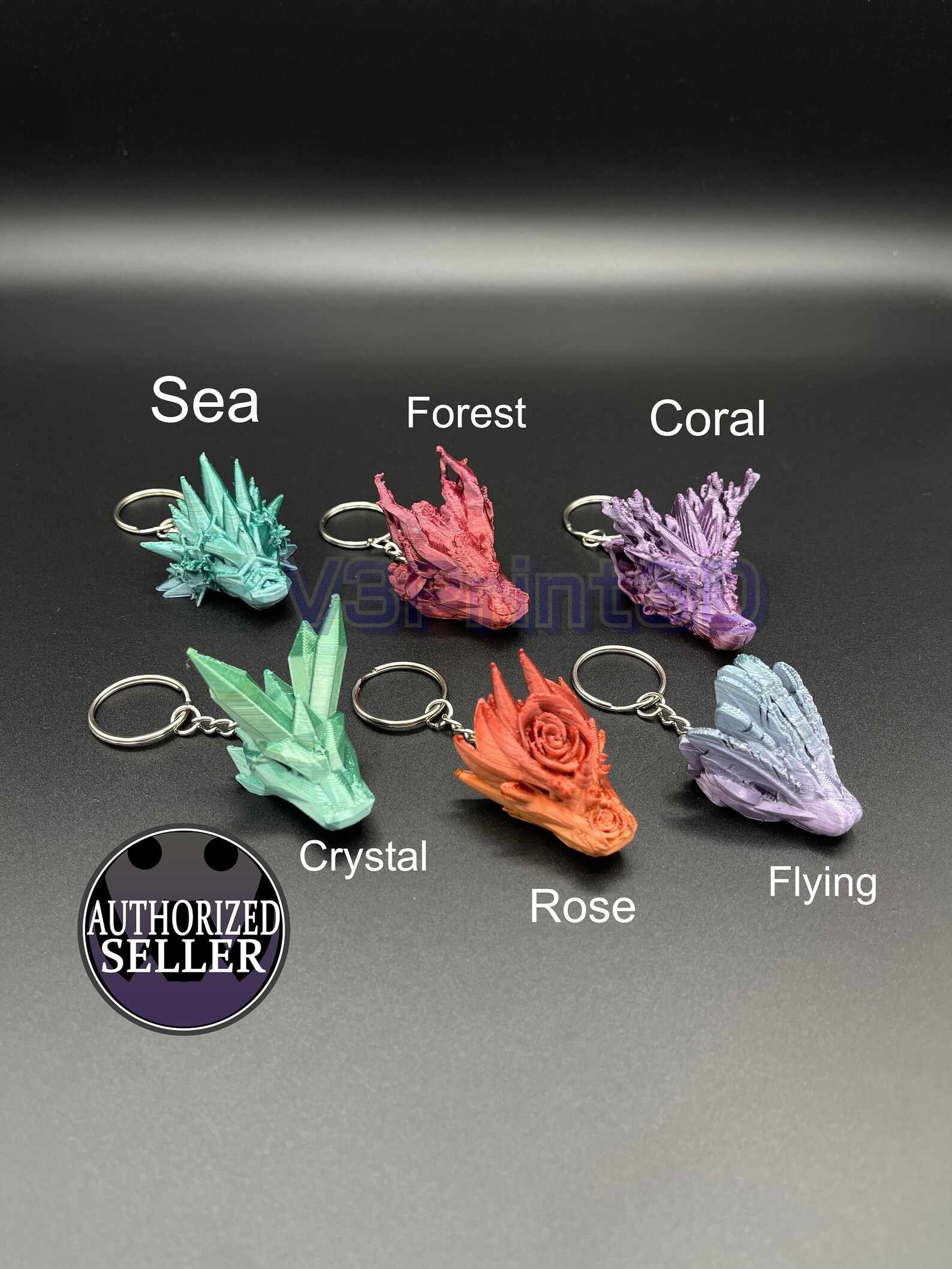 Dragon Head Keychain Articulated Dragon Head Keychain. Dragon - Etsy