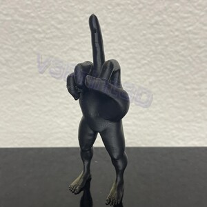 Standing Middle Finger With Legs Person 3D Printed Sculpture Multi ...