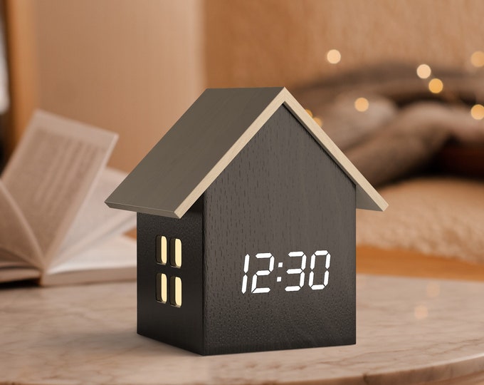 Nordic Korean Aesthetic LED Digital Clock Tik Tok White Clock Trendy ...