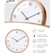Driini Analog Dome Glass Wall Clock Wood Frame With Two-tone Wooden ...
