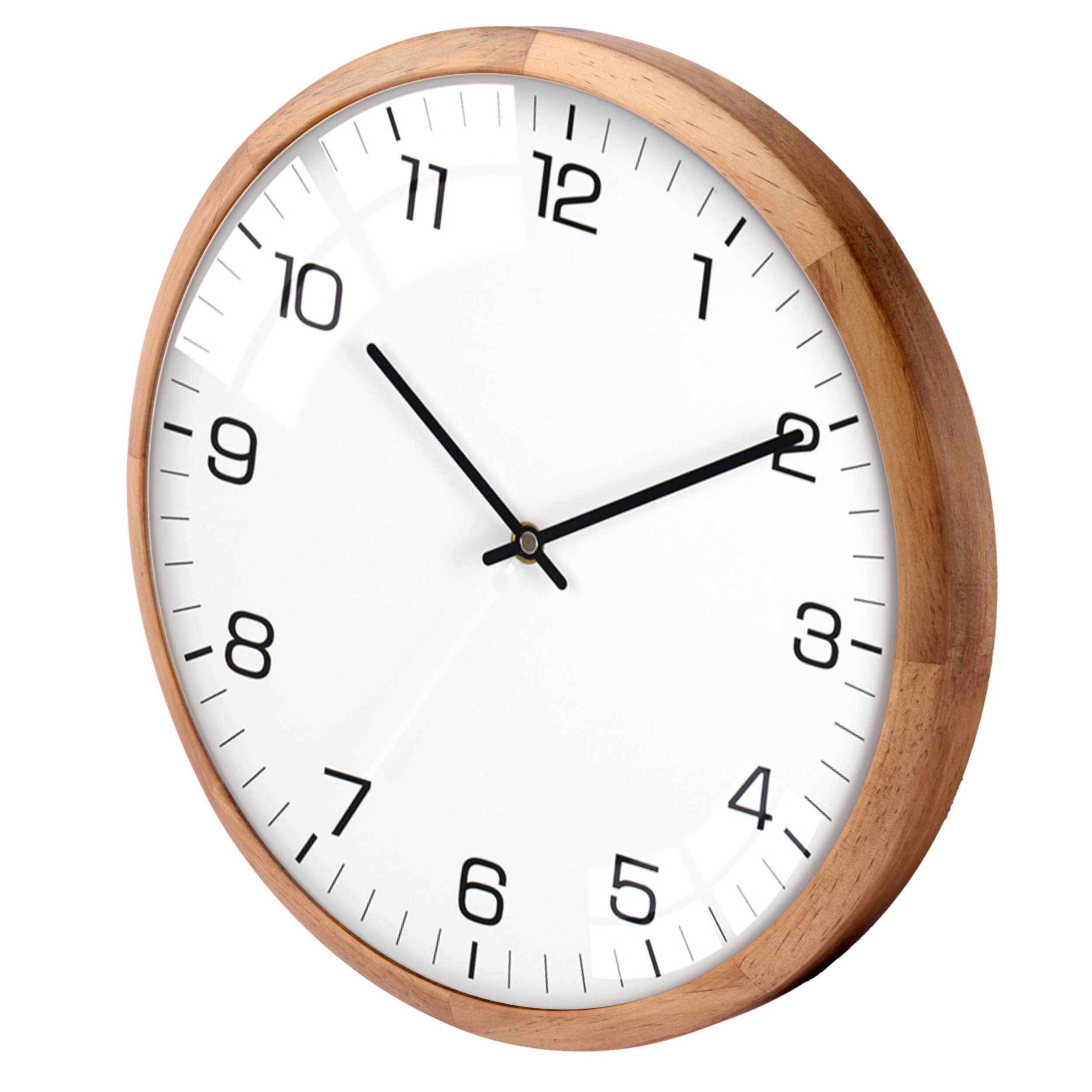 Driini Analog Dome Glass Wall Clock Wood Frame With Two-tone - Etsy Canada