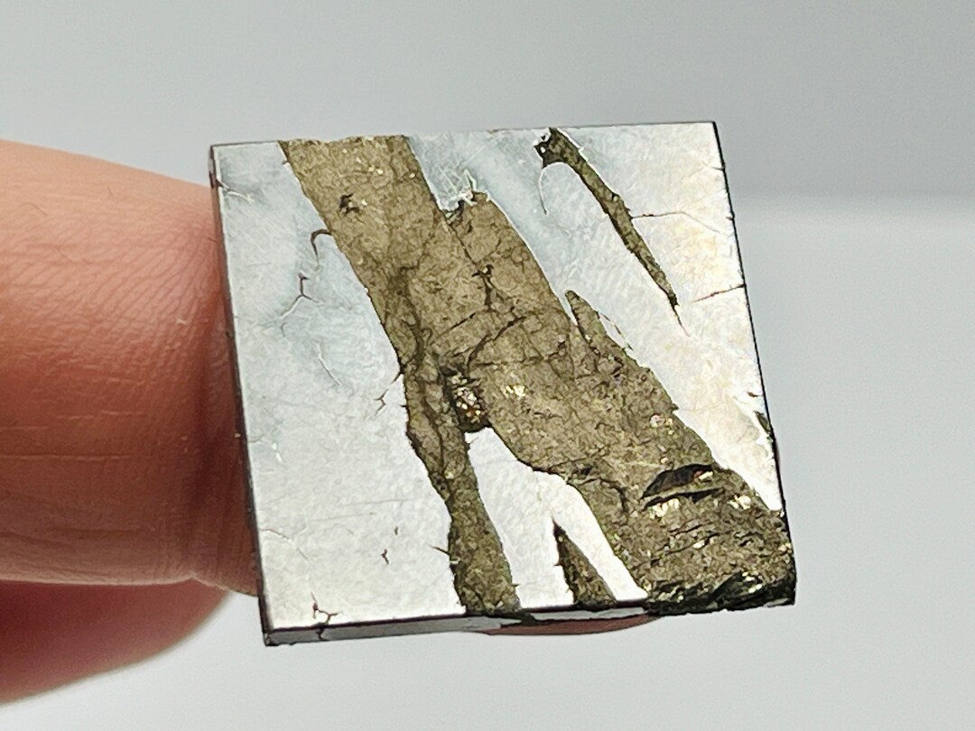 SEYMCHAN 7.34g Meteorite Rectangular Slice - Gorgeous All Metal Etched ...