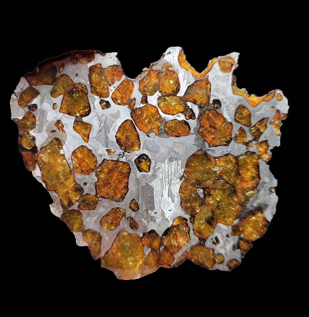 Imilac 34.004g Meteorite Slice, ULTRA TRANSLUCENT Olivines, A++ Quality ...